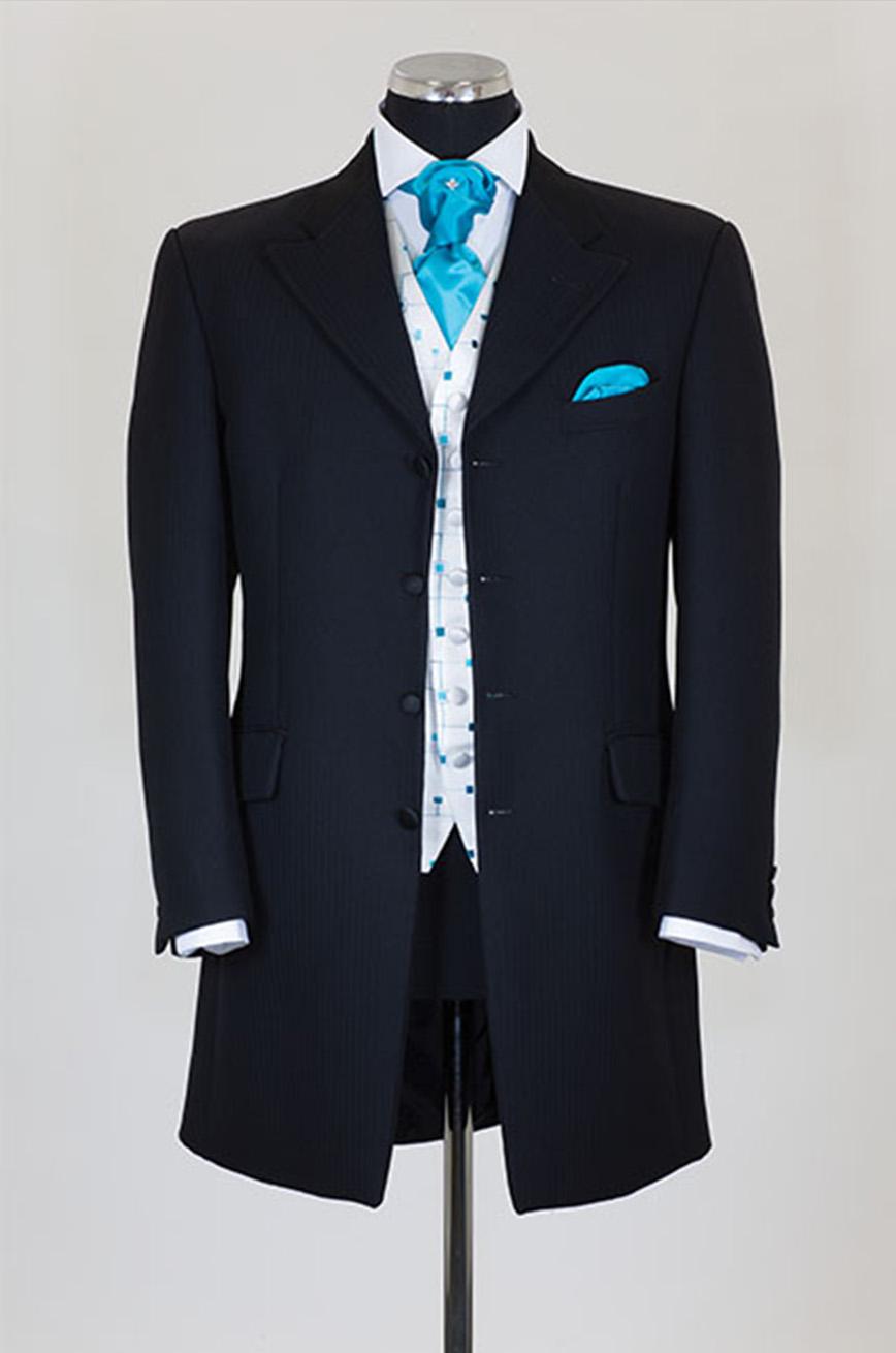 Black Herringbone Edward Suit